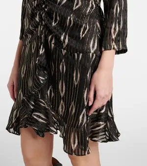 Isabel Marant Étoile Octavia Snake-effect Silk-blend Mini Dress - Multicoloured