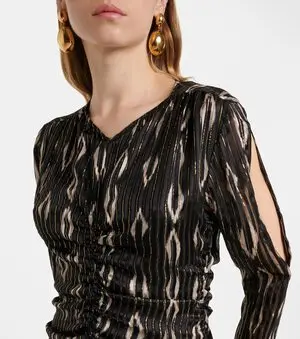Isabel Marant Étoile Octavia Snake-effect Silk-blend Mini Dress - Multicoloured