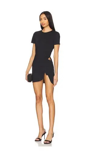 MOTHER OF ALL Carla Cutout Flower Mini Dress - Black