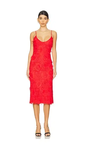 Bardot Adei Midi Dress - Red