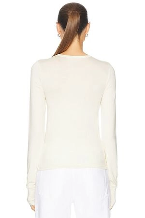 Eterne Fitted Crewneck Long Sleeve T-shirt