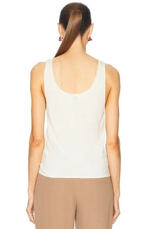 Saint Laurent Sleeveless Knit Tank Top - Naturel