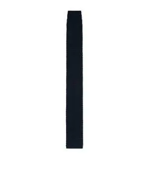 TOM FORD Silk Knitted Neck Tie - Navy