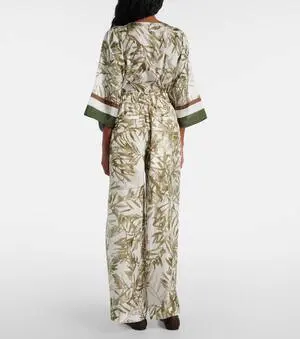 Brunello Cucinelli Wide-leg Silk Trousers - Green