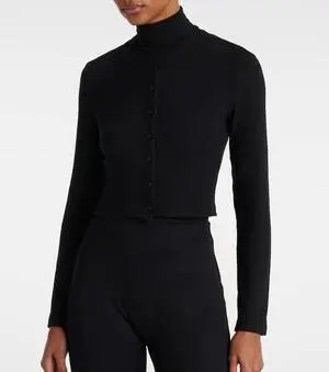 LESET Lauren Cropped Cardigan In Ivory Glow