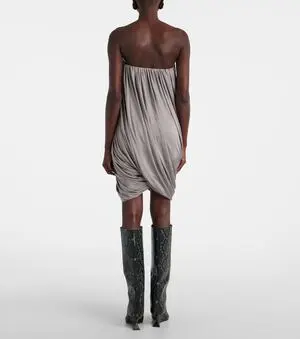 Attico Draped Jersey Mini Dress