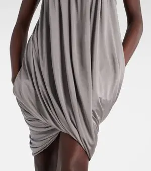Attico Draped Jersey Mini Dress