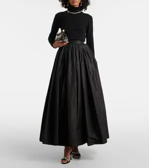 Dolce & Gabbana Gathered Silk Maxi Skirt