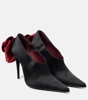 Magda Butrym Floral Appliqué Satin Pumps