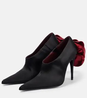 Magda Butrym Floral Appliqué Satin Pumps