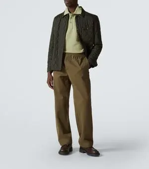 Burberry Embroidered Cotton Polo Shirt