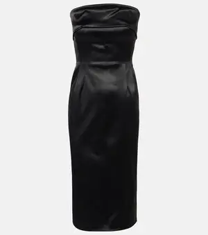 Dolce & Gabbana Satin Bustier Dress - Black