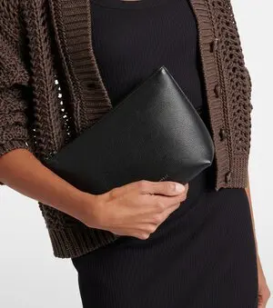 Brunello Cucinelli Small Leather Pouch - Black