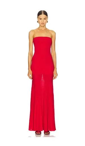 Line & Dot Arlo Tube Dress - Red