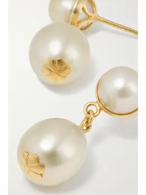 PIPPA SMALL 18-karat Pearl Drop Earrings