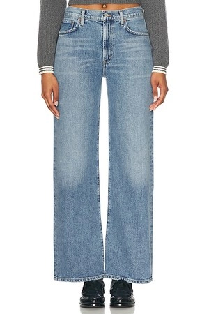 AGOLDE Harper Mid Rise Relaxed Straight Leg Jeans - Flash