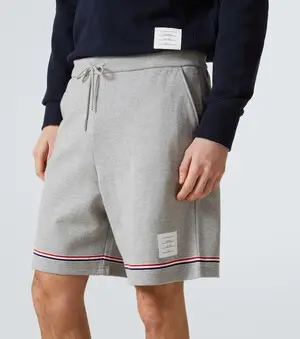 Thom Browne Mid-rise Striped Cotton Shorts