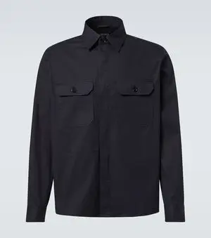 Zegna Cotton-blend Shirt - Blue