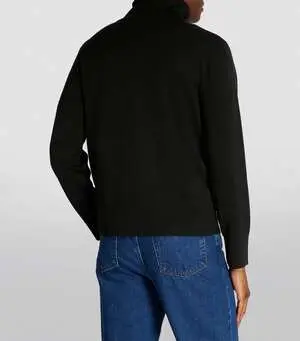 Sandro Wool Zip-up Cardigan - Black