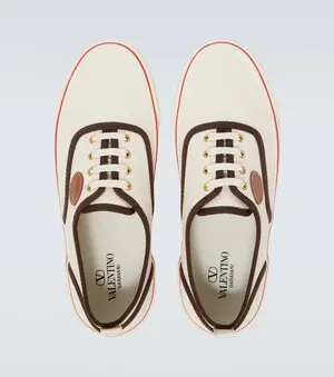 Valentino Garavani Lace-up Canvas Sneakers