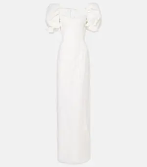 MARKARIAN Isidore Cotton And Silk Maxi Dress In Ivory Floral - White