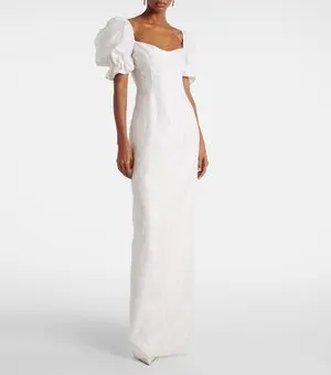 MARKARIAN Isidore Cotton And Silk Maxi Dress In Ivory Floral