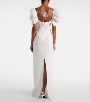 MARKARIAN Isidore Cotton And Silk Maxi Dress In Ivory Floral