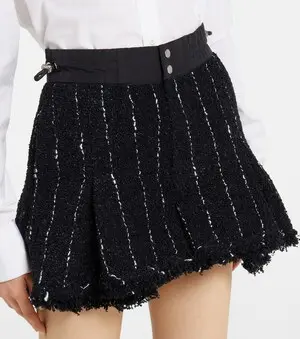 Sacai Striped Tweed Mini Skirt