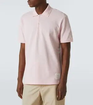 Thom Browne 4-bar Cotton Polo Shirt
