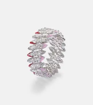 KAMYEN 18kt White Gold, Diamond And Enamel Ring