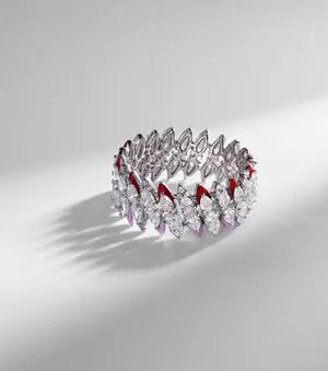 KAMYEN 18kt White Gold, Diamond And Enamel Ring
