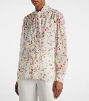 Giambattista Valli Floral Silk Blouse