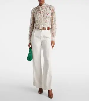 Giambattista Valli Floral Silk Blouse