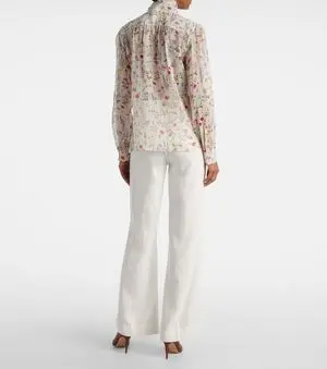 Giambattista Valli Floral Silk Blouse