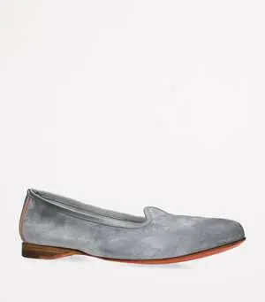 Santoni Suede Loafers - Blue
