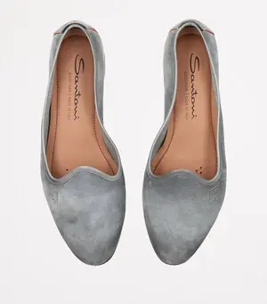 Santoni Suede Loafers - Blue