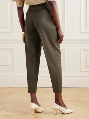 Altuzarra Emmett Pleated Wool Tapered Pants