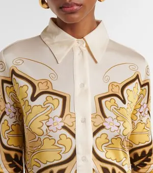 La DoubleJ Perry Printed Midi Shirt Dress