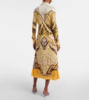 La DoubleJ Perry Printed Midi Shirt Dress