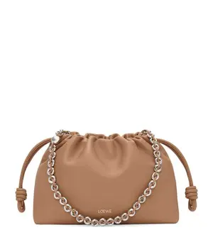 Loewe Medium Leather Flamenco Shoulder Bag - Brown