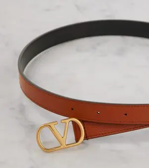 Valentino Garavani Vlogo Signature Leather Belt