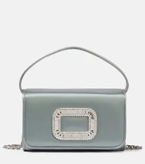 ROGER VIVIER Roger Vivier Pilgrim Micro Clutch Grey
