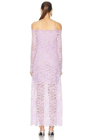 Rabanne Off-the-shoulder Lace Dress - French Lavander