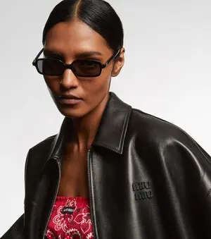 Miu Miu Rectangular Sunglasses - Black