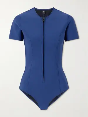 Lisa Marie Fernandez Farrah Neoprene Swimsuit - Blue