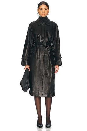 Nour Hammour Isolde Trench Coat - Black