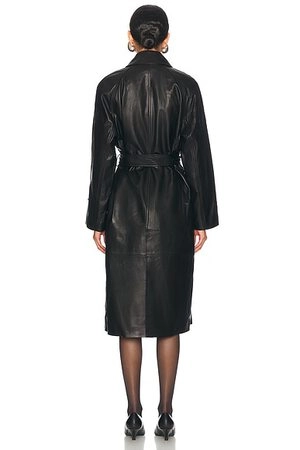 Nour Hammour Isolde Trench Coat - Black