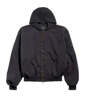 Balenciaga Cotton Hooded Bomber Jacket