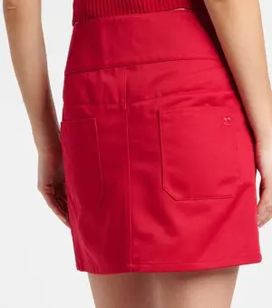 COURREGES Belted Miniskirt In Ruby