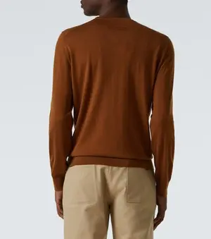 Zegna Cashmere And Silk Crewneck Sweater - Brown
